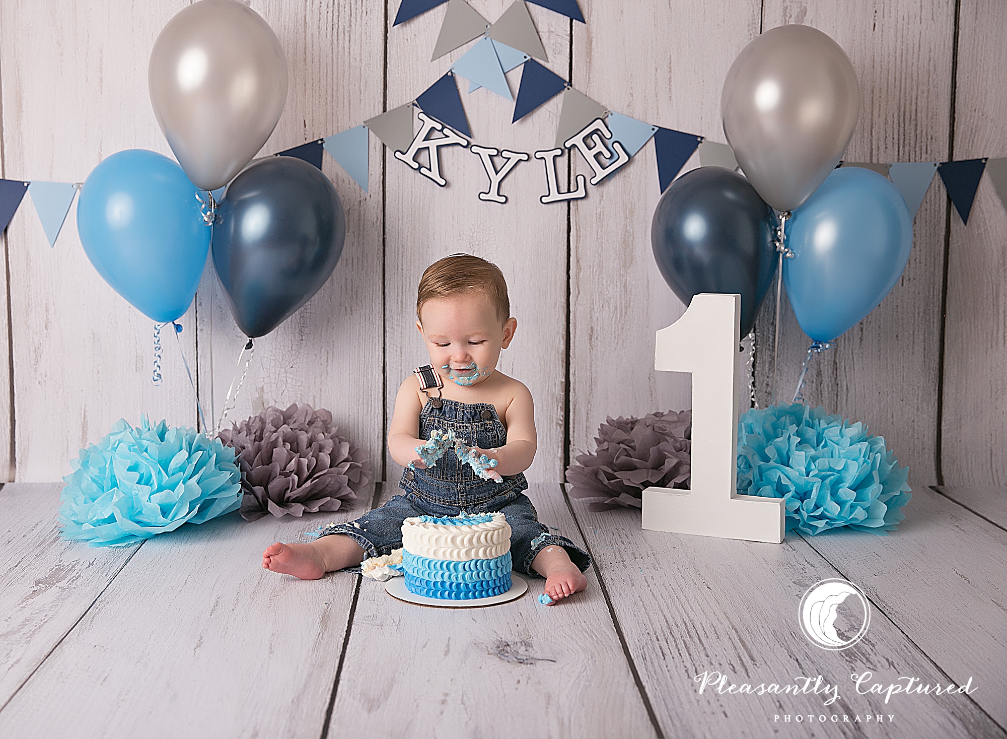 Kyle is one! Birthday Session | Cake Smash Photographer NC